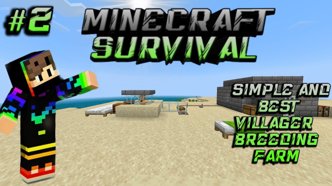 I MADE SIMPLE AND BEST VILLAGER BREEDING FARM || IN MINECRAFT PE || IN ...