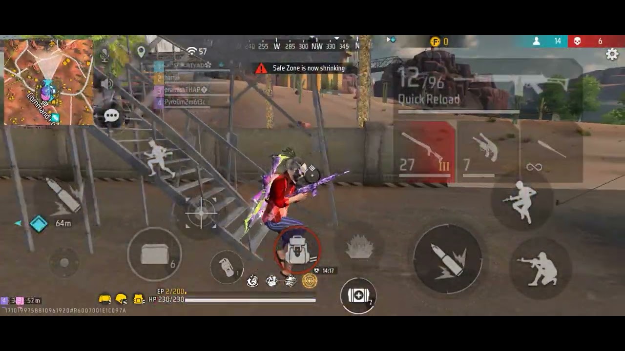 Free fire phone gameplay squad - YouTube