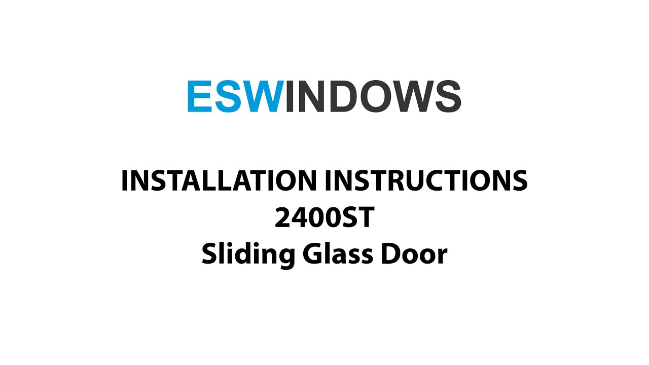 ESWindows Installation Instructions 2400 ST - YouTube