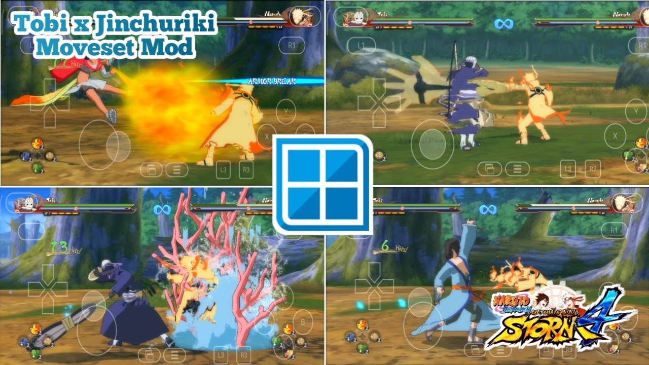 Tobi x Jinchuriki Moveset Mod Gameplay With Winlator - YouTube