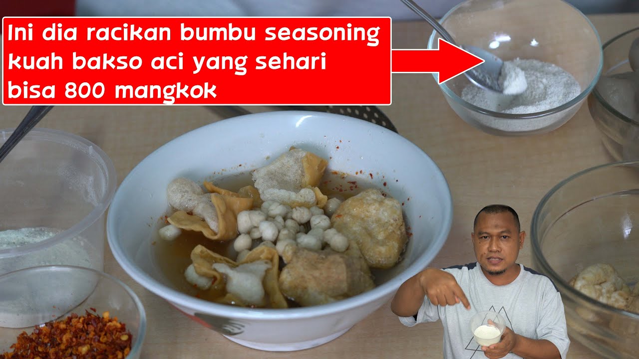 Racikan bumbu seasoning kuah bakso aci yang bisa 800 mangkok sehari ...
