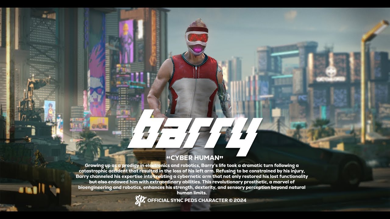 Barry "Cyber Human" [ CUSTOM PED ] FIVEM / GTA - YouTube