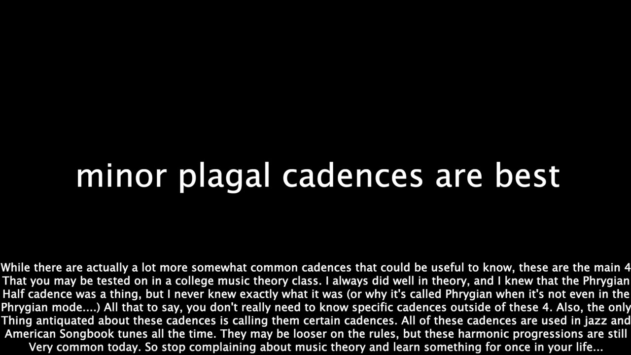 HARMONIC CADENCES for DUMMIES - YouTube
