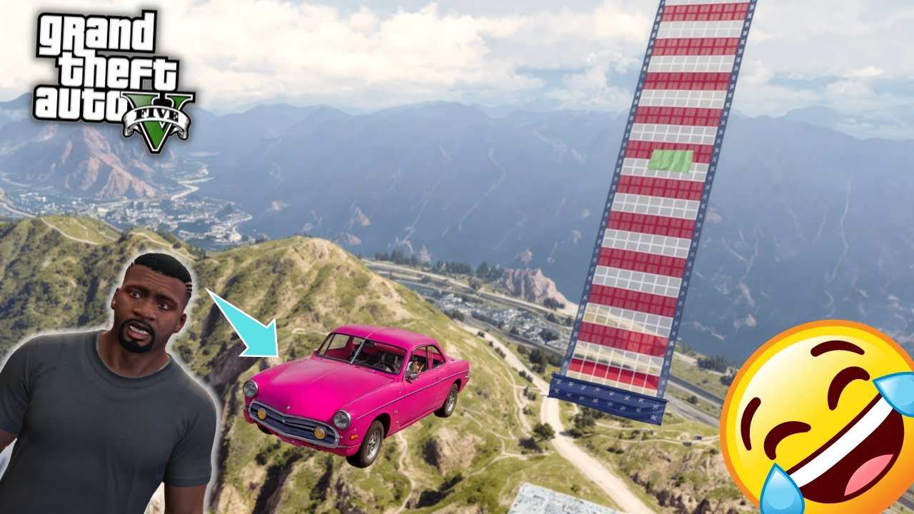 Ice Ramp challenge or a car explosion ? | GTA V | - YouTube