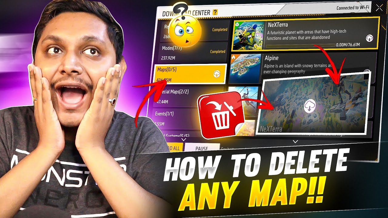How To Delete Nexterra Map In Free Fire Max !! Fix The Map Problem - YouTube