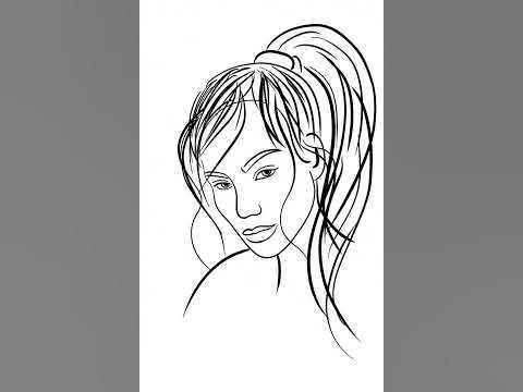 How draw line art • Easy line art • Sketchbook art - YouTube