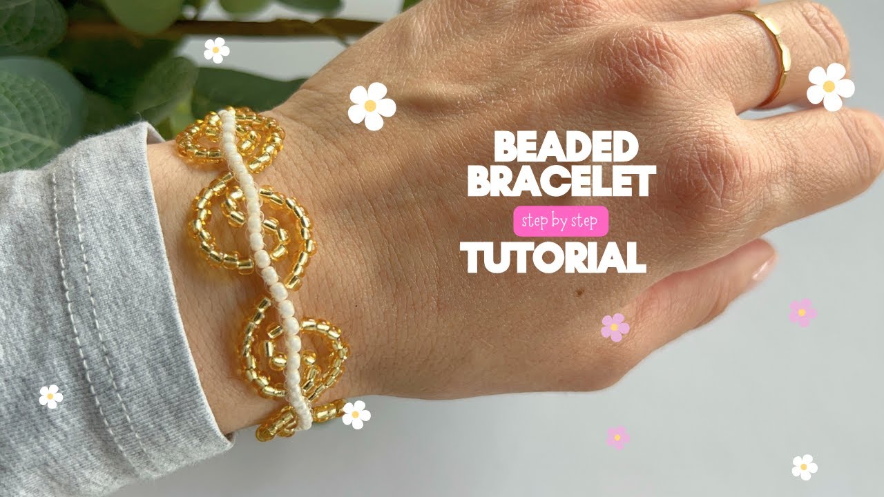 beaded bracelet tutorial, beginner friendly, how to make beaded wave ...