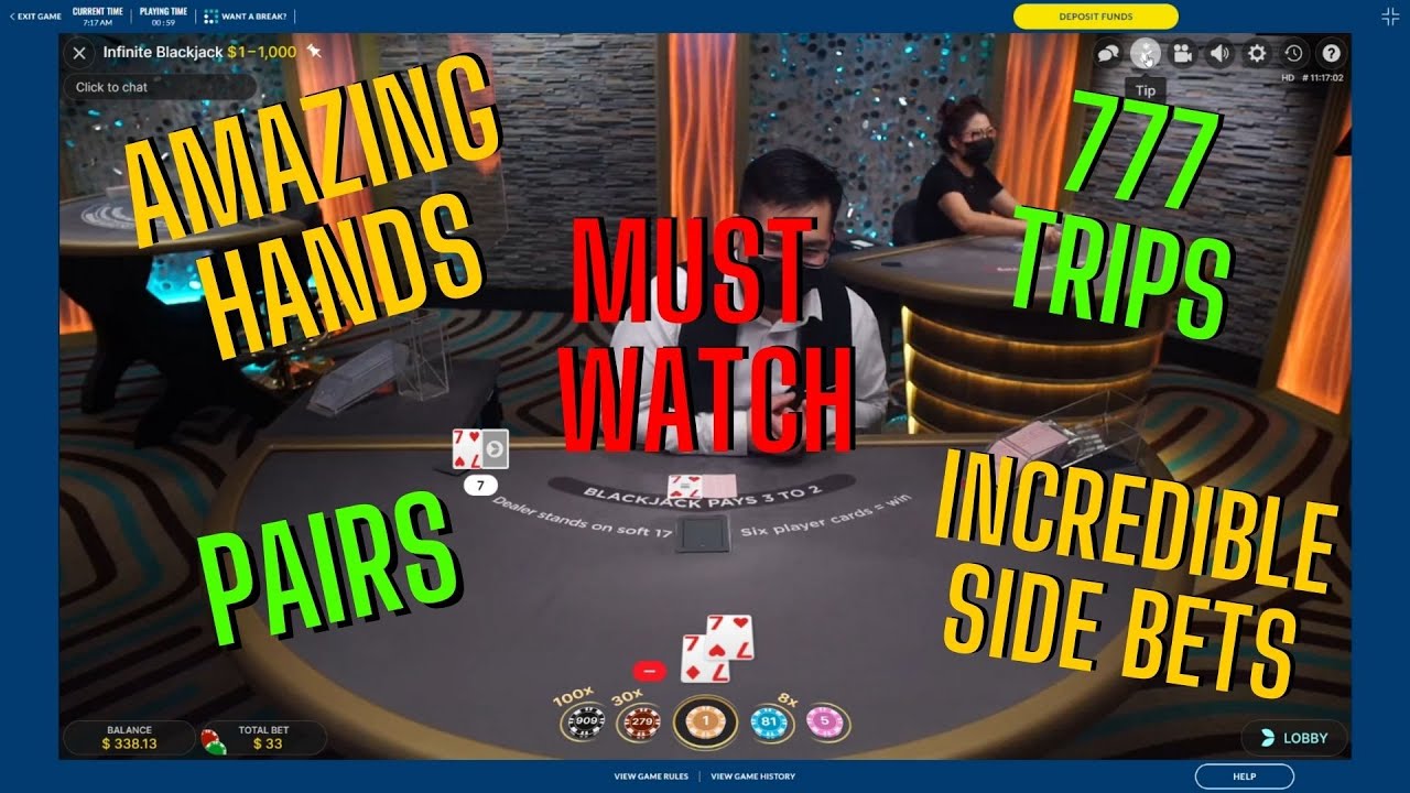 SUPER AMAZING 777 TRIPS - ONE OF THE BEST HANDS ON INFINITE BLACKJACK ...