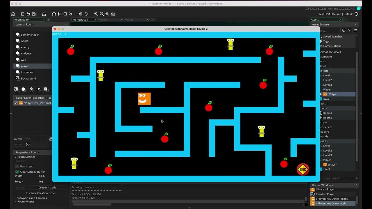 13 Improving the player by using code to flip the player around - GameMaker Studio 2 [DND] - YouTube