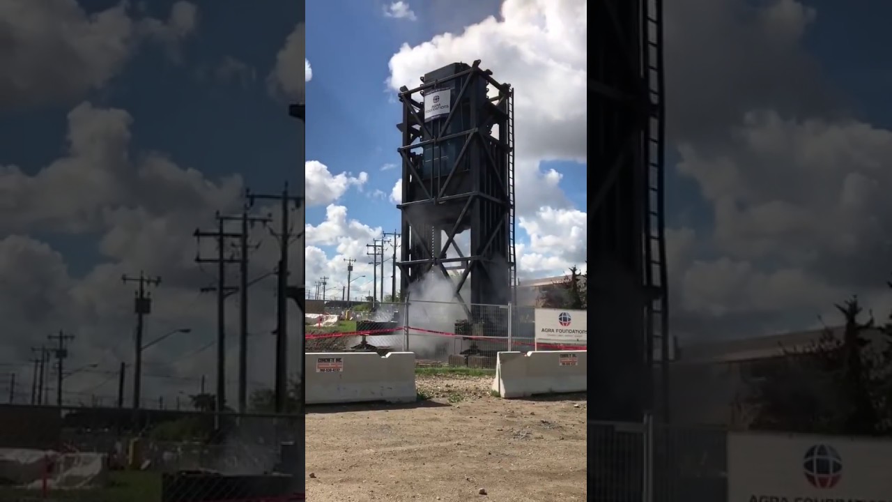 Statnamic Load Test of Drilled Shaft in Edmonton - YouTube