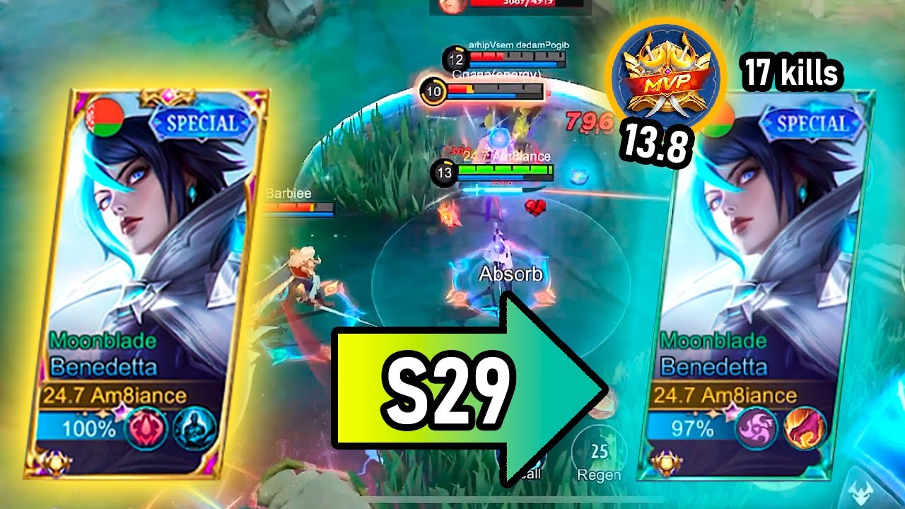 17 Kills! Benedetta - Hard Jungler! S29 Return to Start | Gameplay MLBB ...