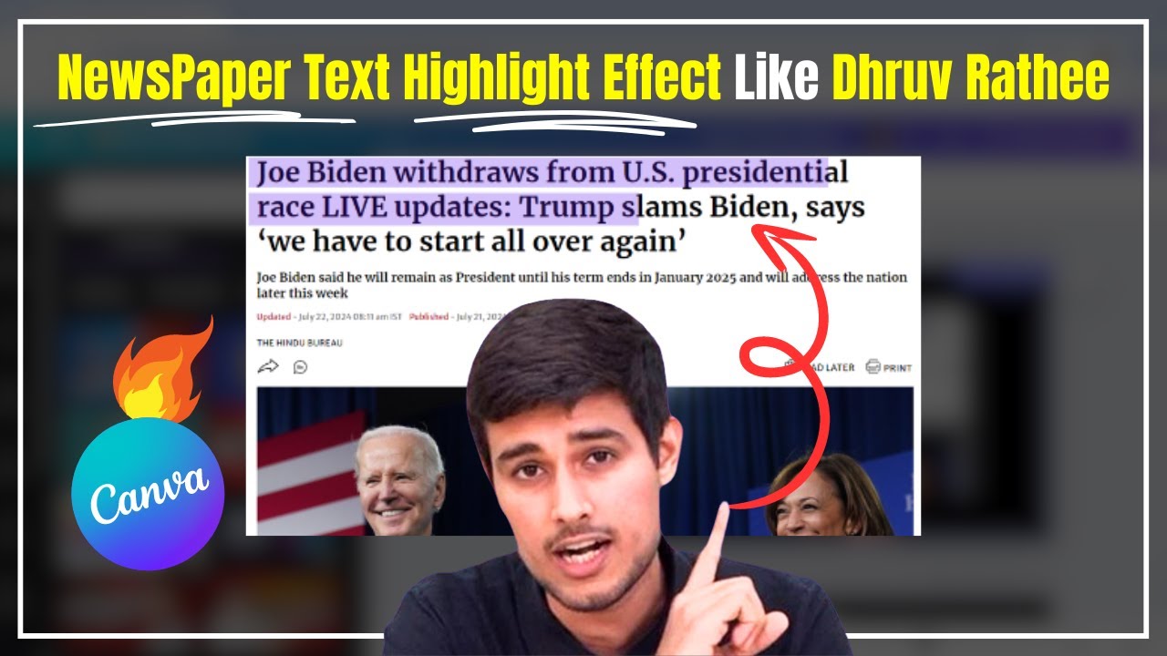 Create Viral Newspaper Text Highlight Effects Edit Like Dhruv Rathee in ...