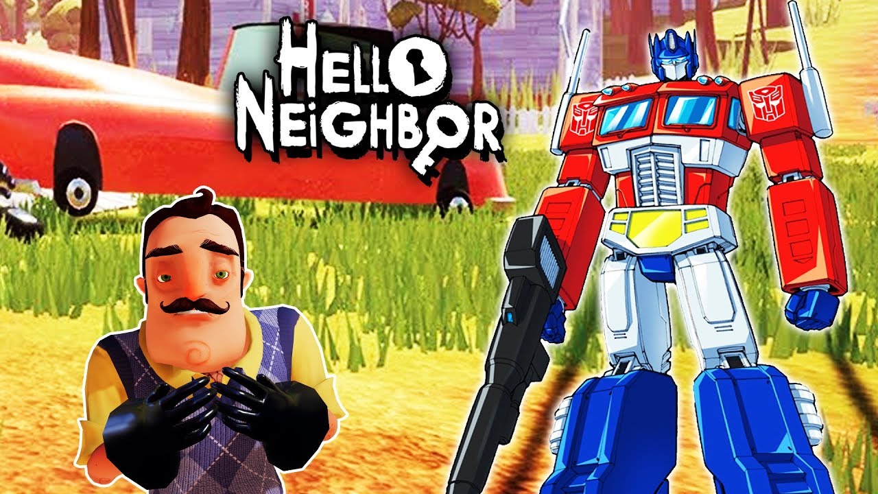 HELLO OPTIMUS PRIME (TRANSFORMERS) | Hello Neighbor Mod - YouTube