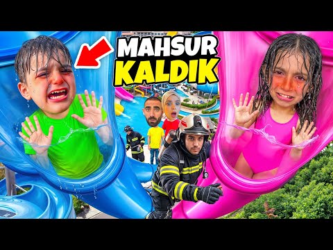 POYRAZ ELİF AQUAPARKTA DEV KAYDIRAKTAN KAYAMADI!!!ACİL İNİŞ ALARMI!!!