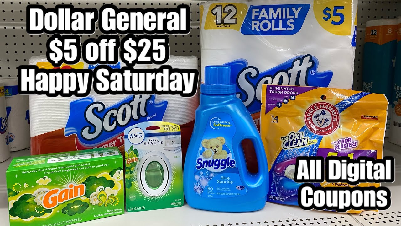 Dollar General $5 off $25 SATURDAY | BUYING WHAT I NEED AT HOME 😊 - YouTube