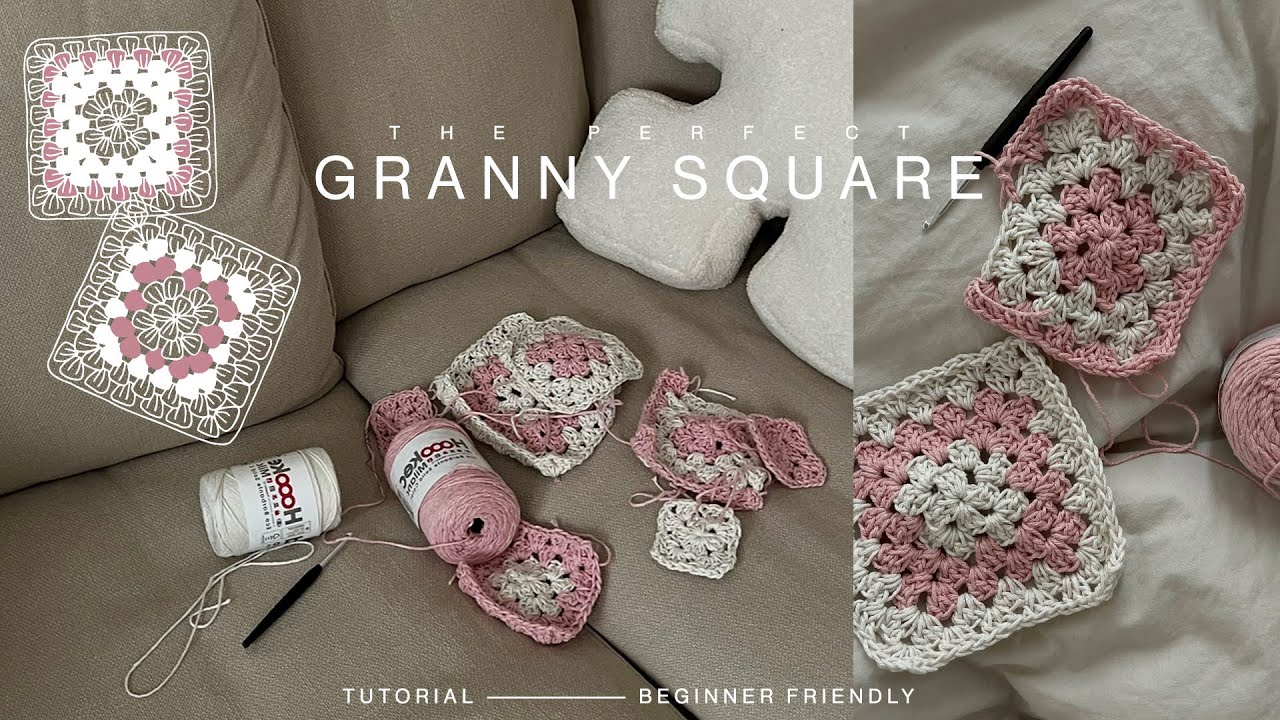 how to crochet THE PERFECT GRANNY SQUARE - beginner friendly 🎀 - YouTube