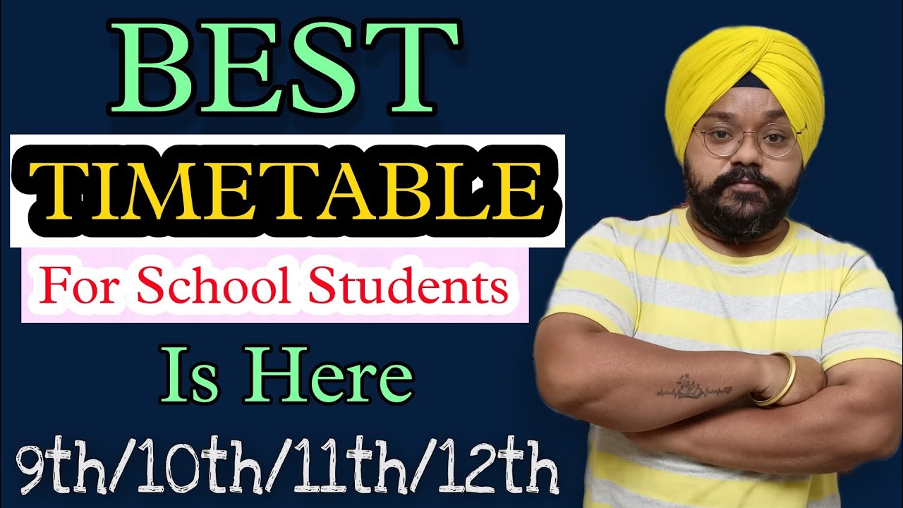 Best Time Table for School Students | Timetable for students | Time ...