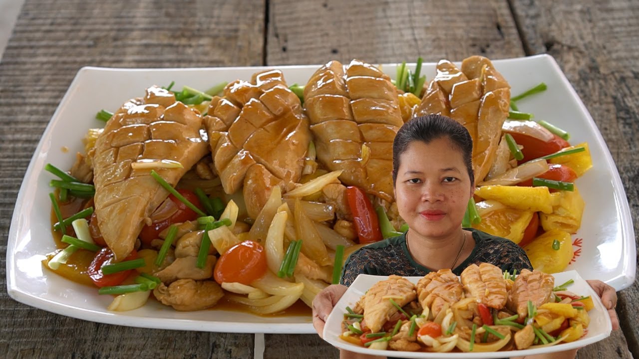 Cooking stir fry chicken meat sour sweet recipe - Simple cooking ...