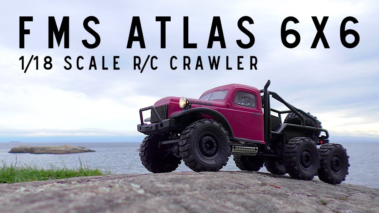 FMS ATLAS 6x6 1:18 rc crawler (UNBOXING) (REVIEW) & RUN outdoors - YouTube