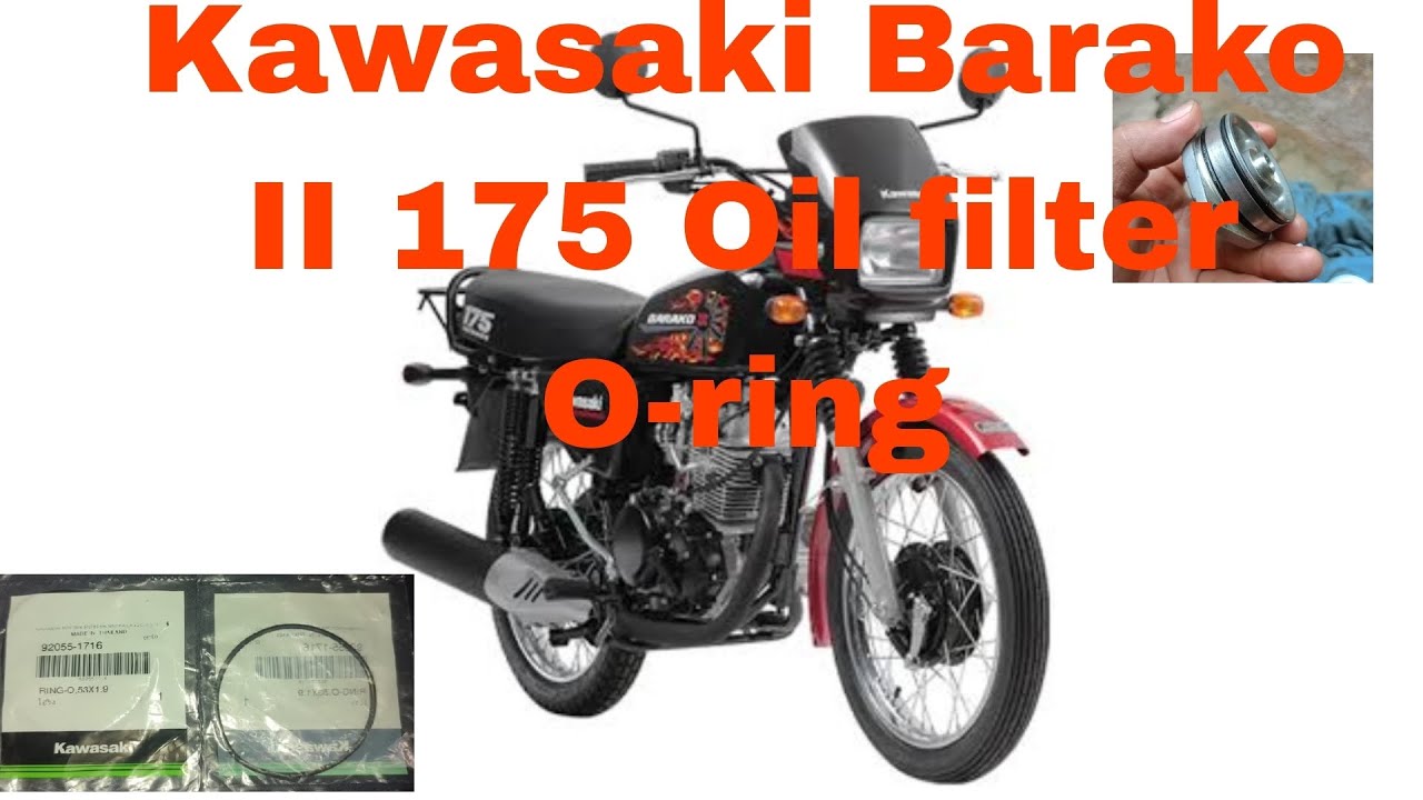 Kawasaki Barako II 175 Oil filter O-ring - YouTube