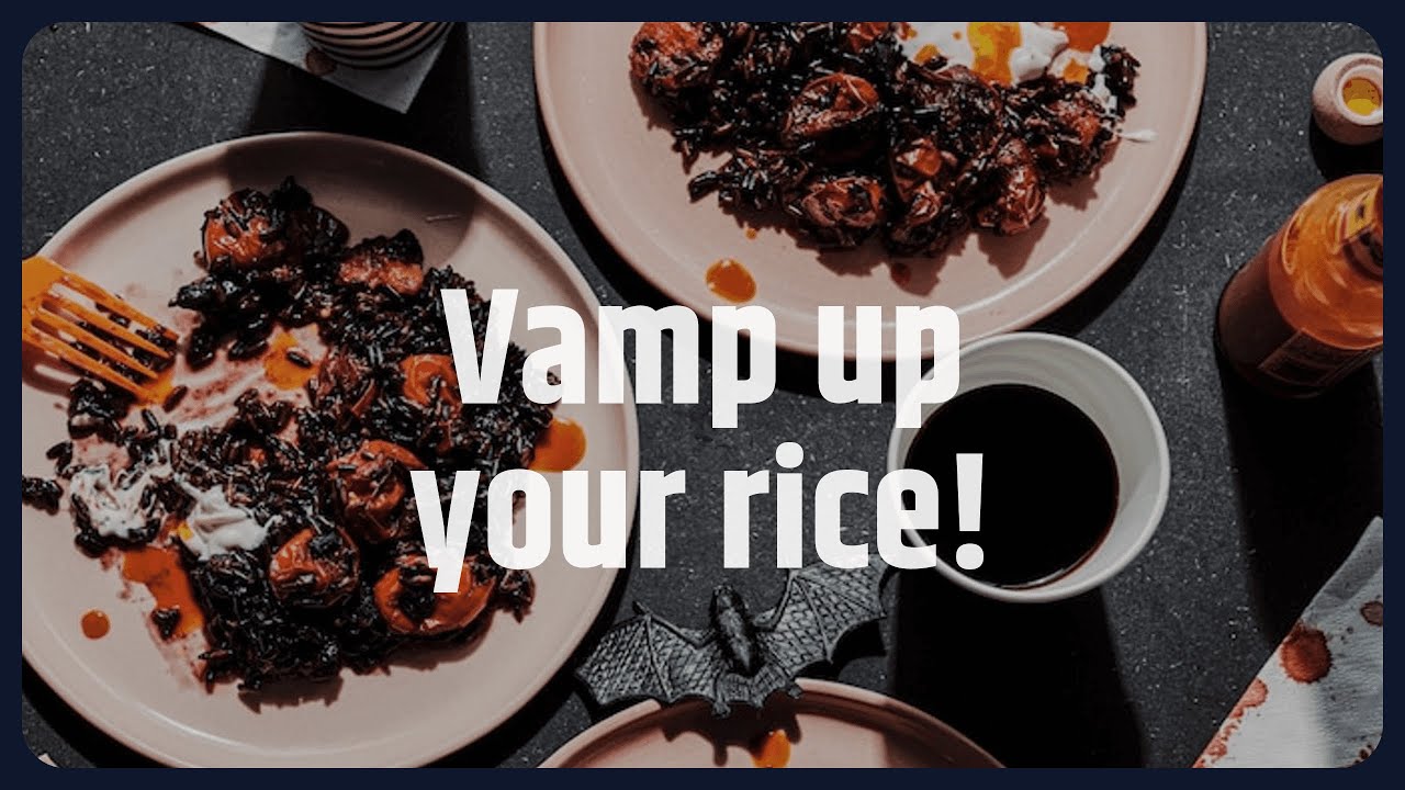 Vampire rice (black rice with roast tomatoes and garlic) recipe - YouTube