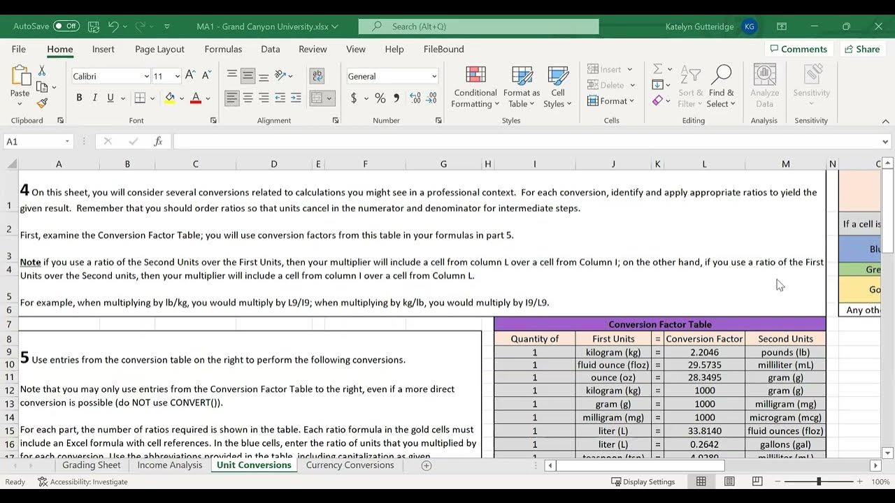 MAT-144 MA1: Unit Conversions - YouTube