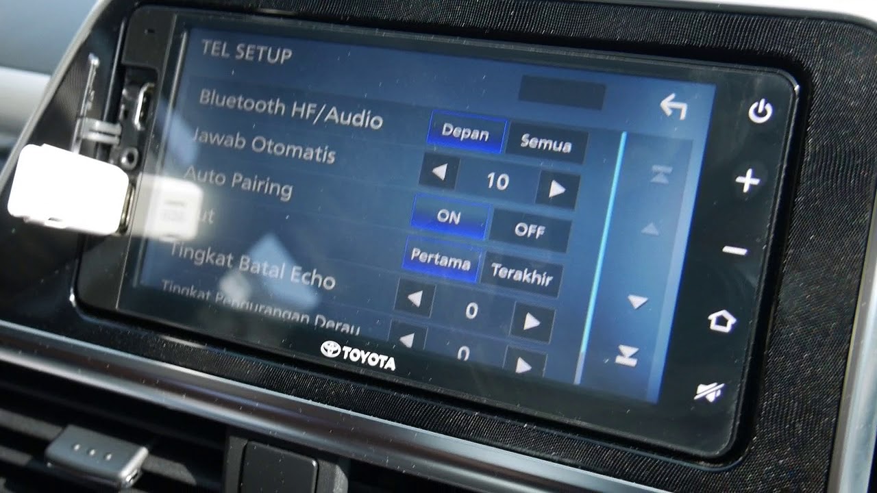Cara Handsfree mengkoneksikan Head Unit Toyota Sienta dengan Handphone ...