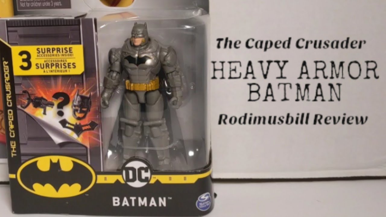 Spin Master HEAVY ARMOR BATMAN Caped Crusader with 3 Mystery ...