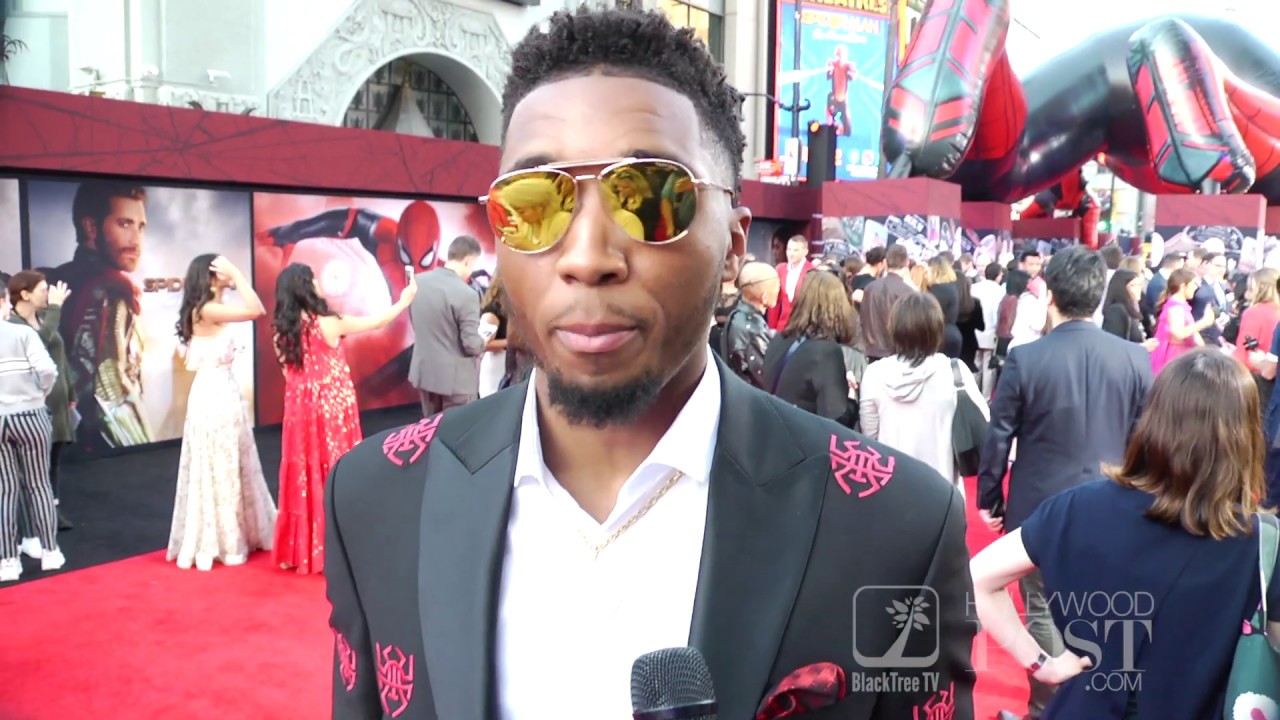 Donovan 'Spida' Mitchell at Spider-Man Premiere talks NBA Free Agency ...