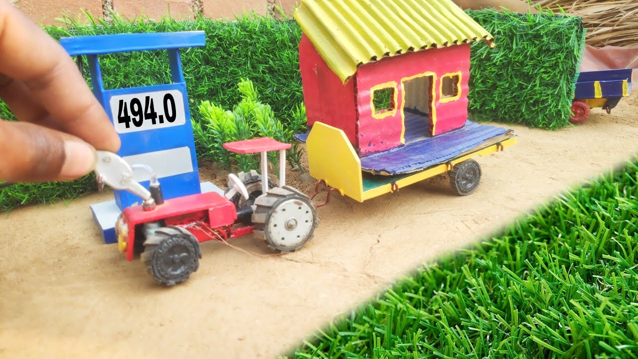 diy tractor mini well water pump diesel engine science project p5 ...