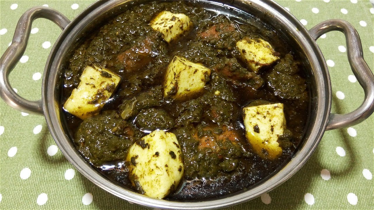 Palak Paneer Gosht /Degi Style Palak Gosht Recipe by Kitchen Heights ...