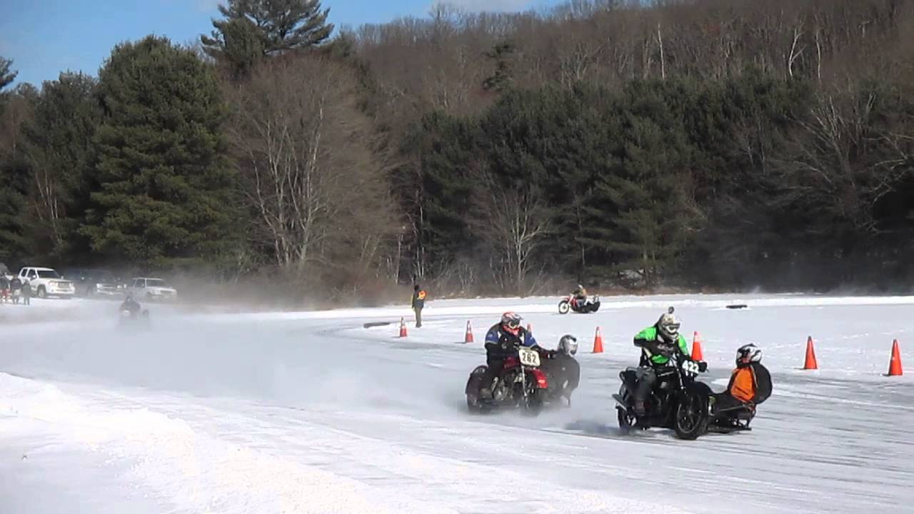Sturbridge Ice Racing 1.26.14 - Sidehack Heat 1 of 2 - YouTube