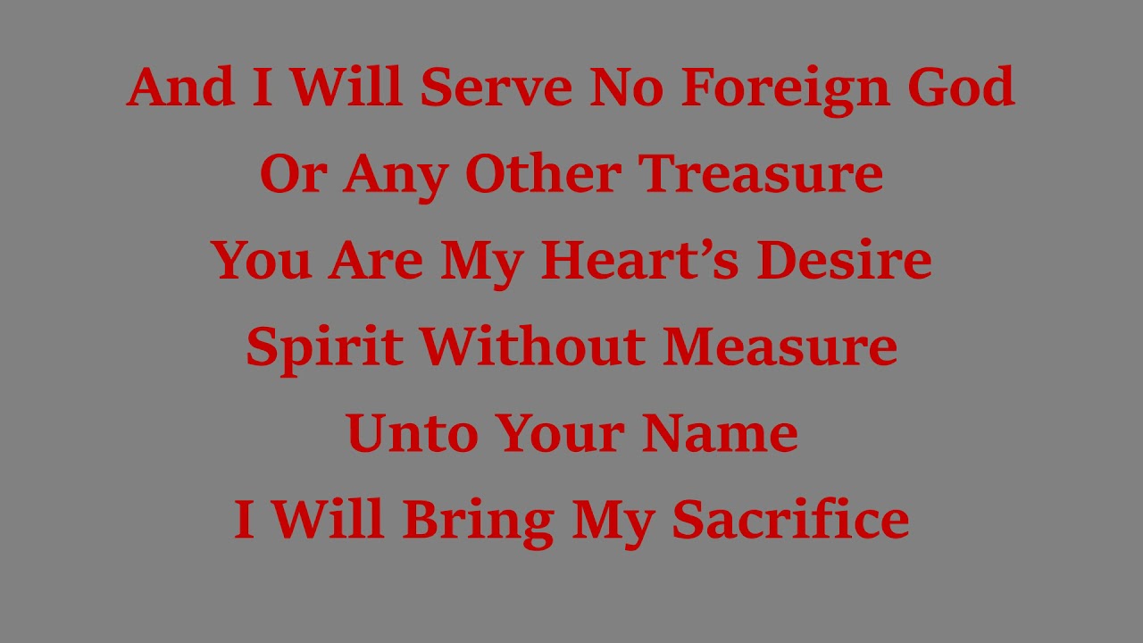 I Lift My Hands (I Will Serve No Foreign God) - YouTube