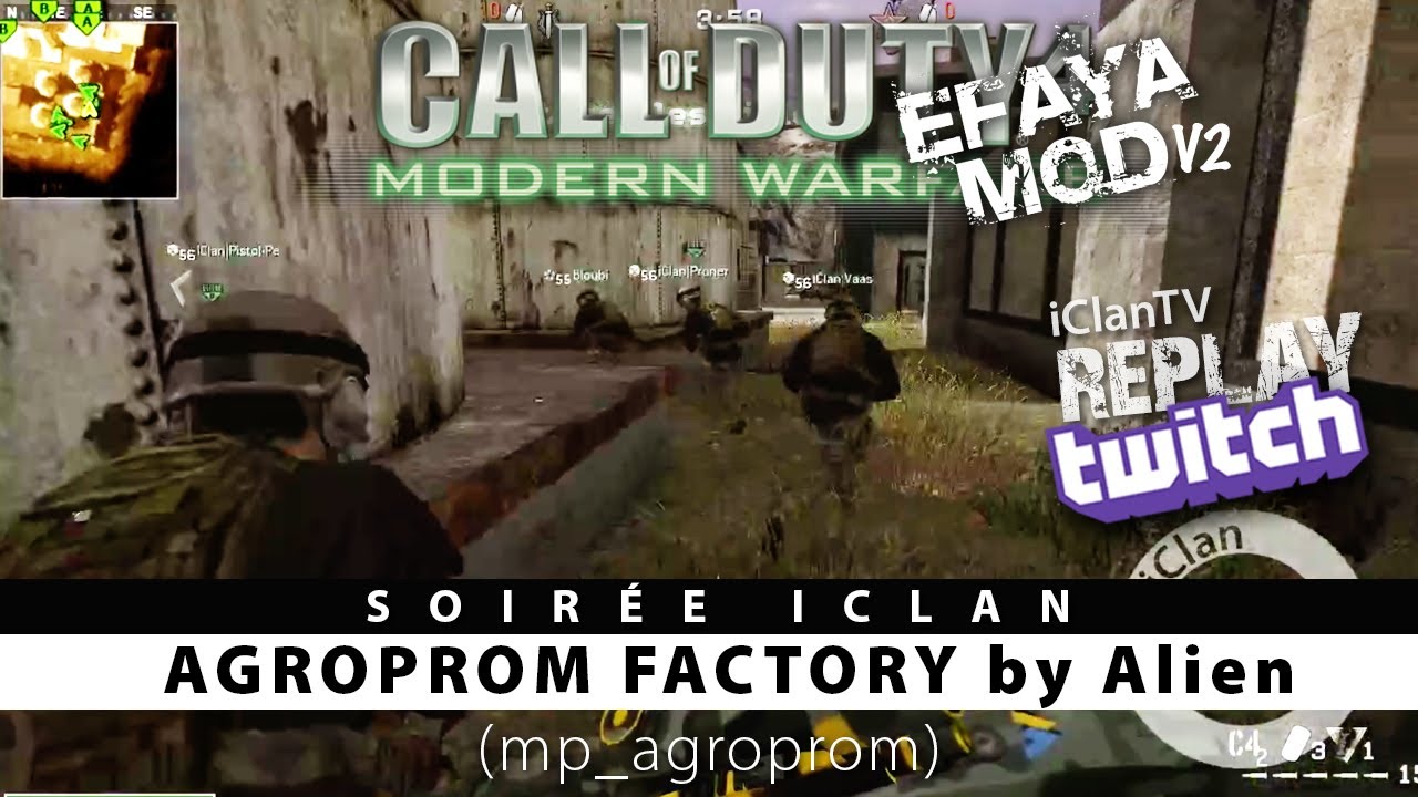 Soirée CoD4 en EMv2 (Efaya Mod Light) sur AGROPROM FACTORY (mp_agroprom ...