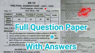 Ap 10th Class Physical Science Pre Final Question Paper 2025 Answer Key ...