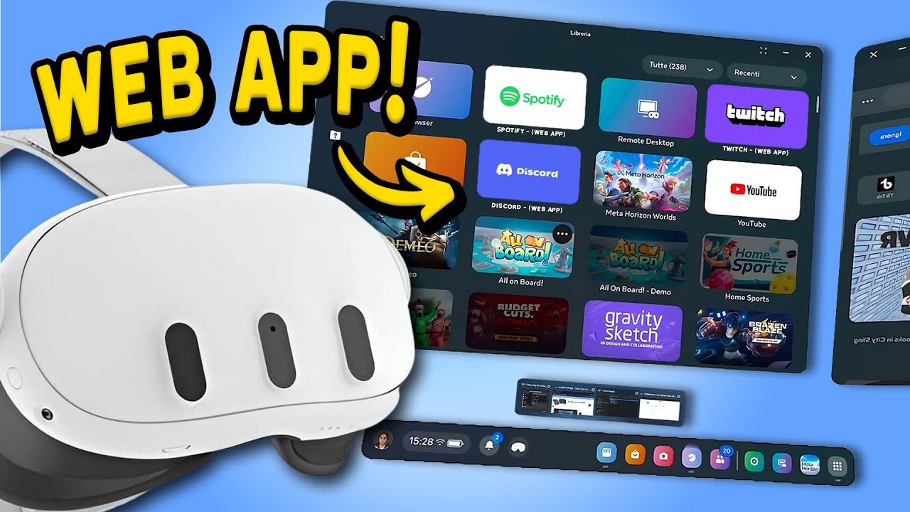 Meta Quest 3 v74 Web App, DisplayPort Out, Menu Quest Link & Tanto ...