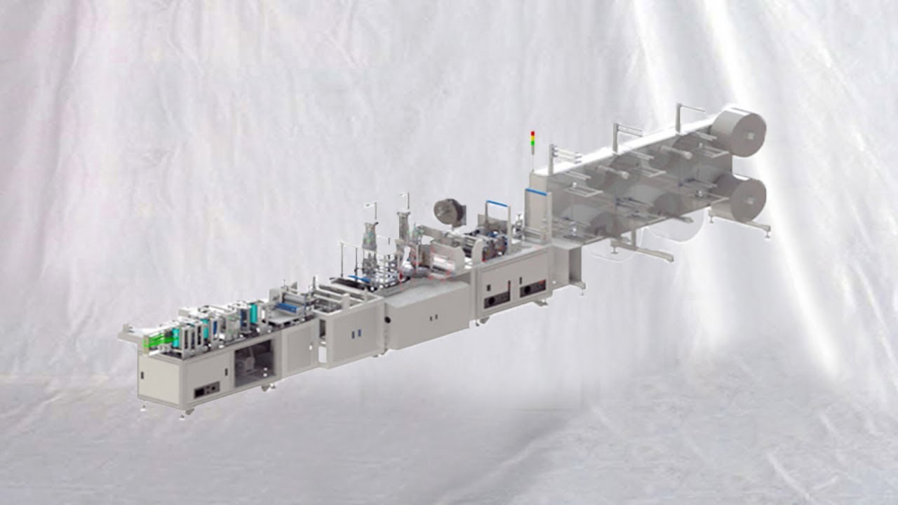 N95 respirator making production line masks manufacturing equipment ...