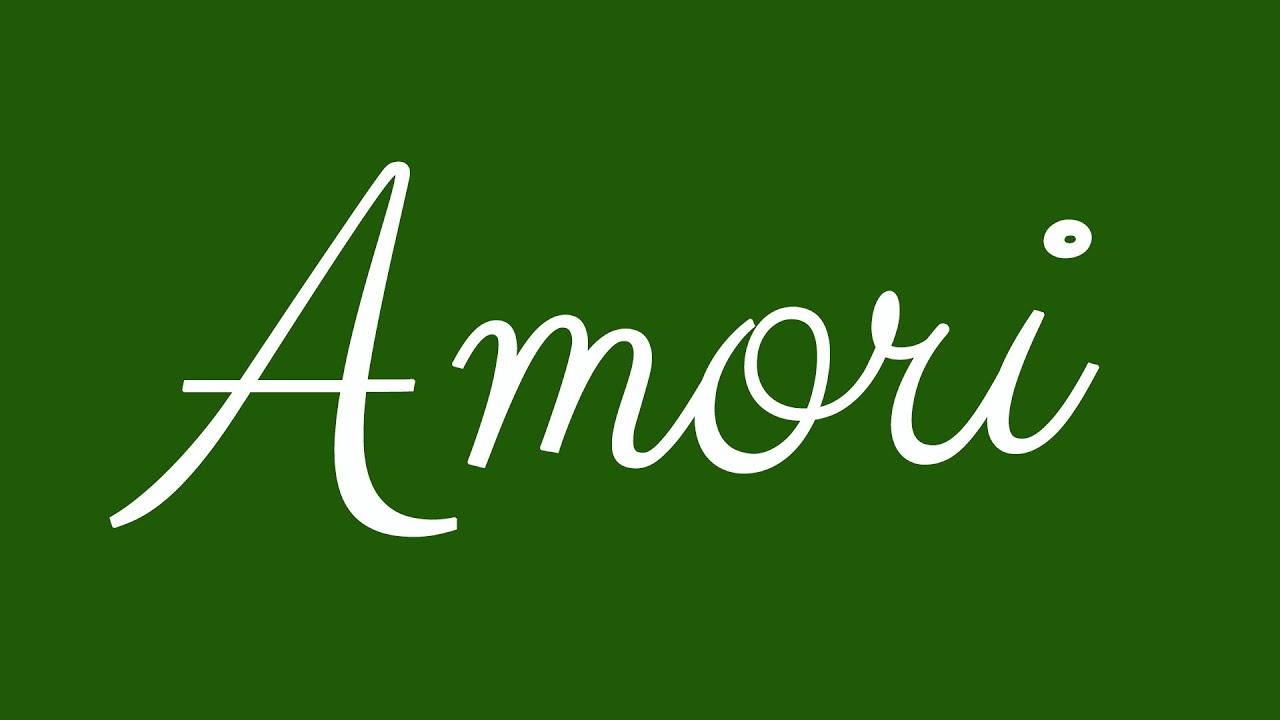 Learn how to Sign the Name Amori Stylishly in Cursive Writing - YouTube