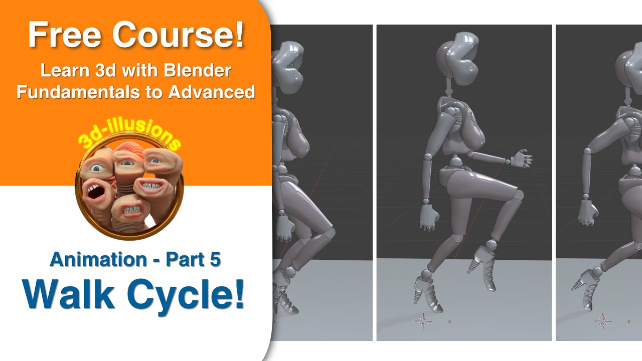 Walk Cycle. (Animation - Part 5) - YouTube