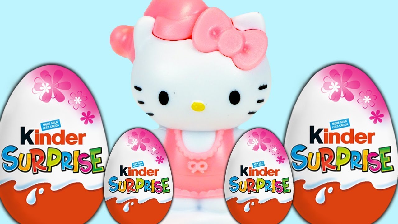 Hello Kitty Kinder Surprise Eggs - YouTube