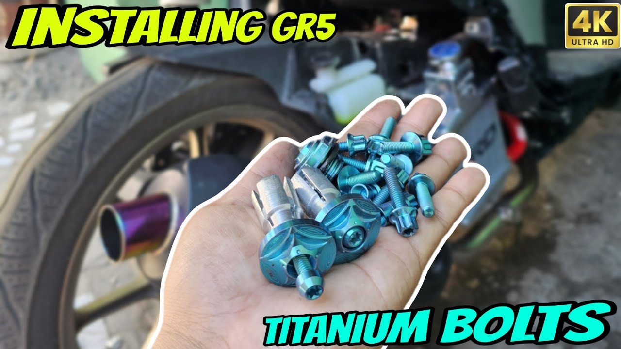 Honda Click 125 v3 Installing GR5 Titanium Bolts - YouTube