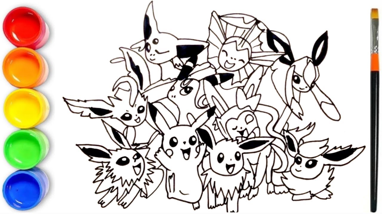 How to draw Pokemon Characters | Pokemon Characters Drawing - YouTube