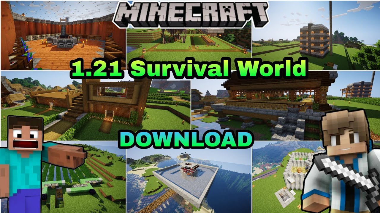 Best Survival World Link And Tour For Minecraft PE And Java Edition | 1 ...