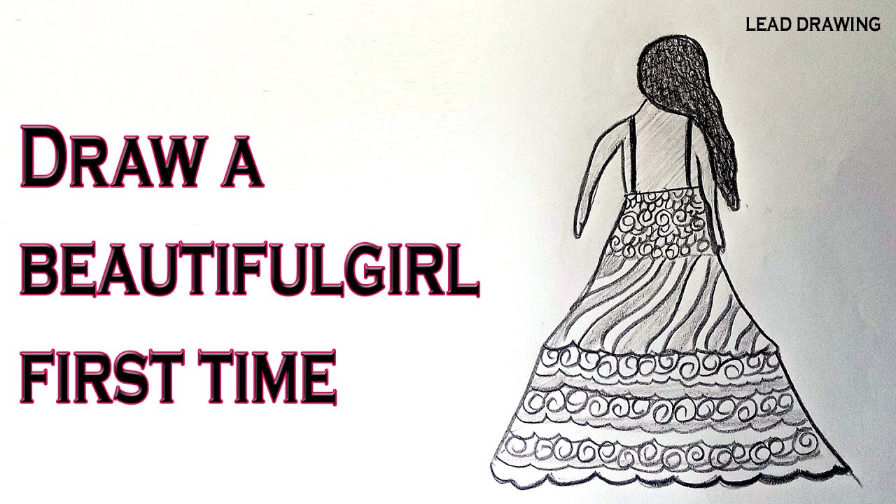 Create a gorgious girl with lead drawing - YouTube