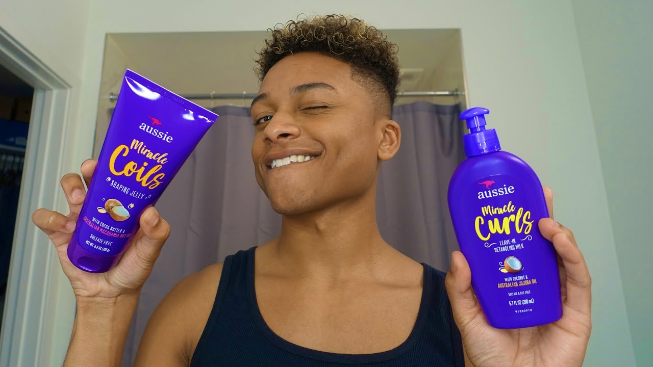 MY NEW CURLY HAIR ROUTINE with AUSSIE! | Andre Swilley - YouTube