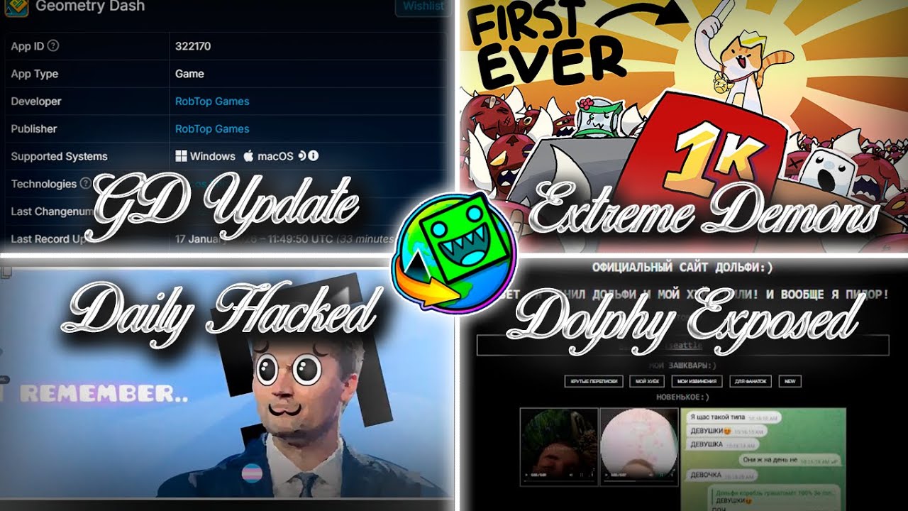 Dolphy es Pedo** y Hacker? Hackean El Daily! RobTop Actualiza GD ...
