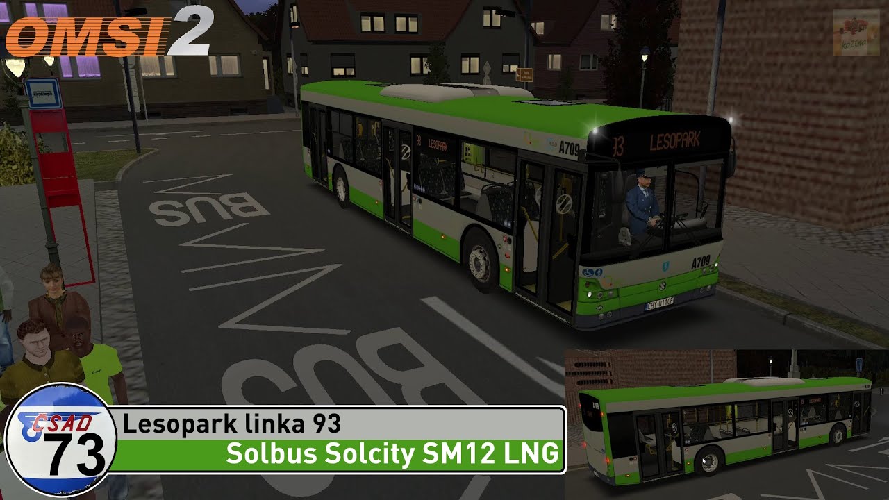 OMSI 2 #73 - Lesopark linka 93 - Solbus Solcity SM12 LNG - YouTube