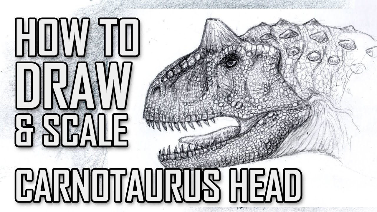 How To Draw And Texture a Carnotaurus Head Tutorial - YouTube