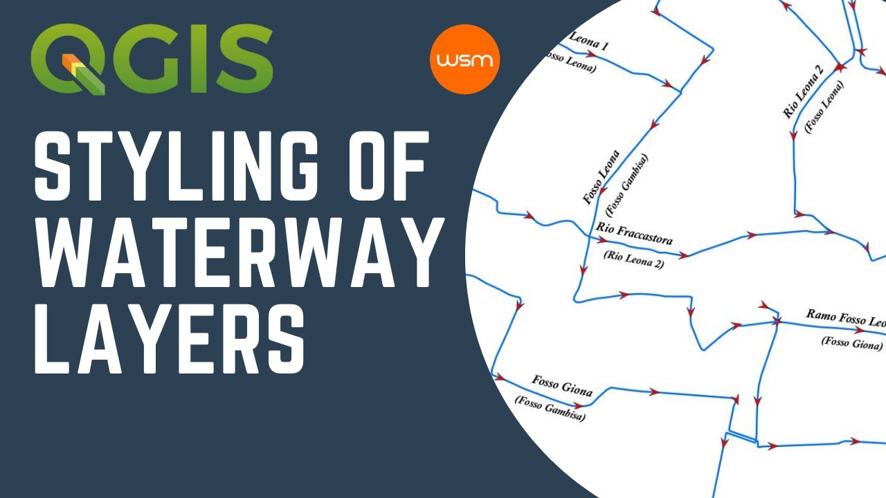 QGIS - Styling of waterway layers - YouTube