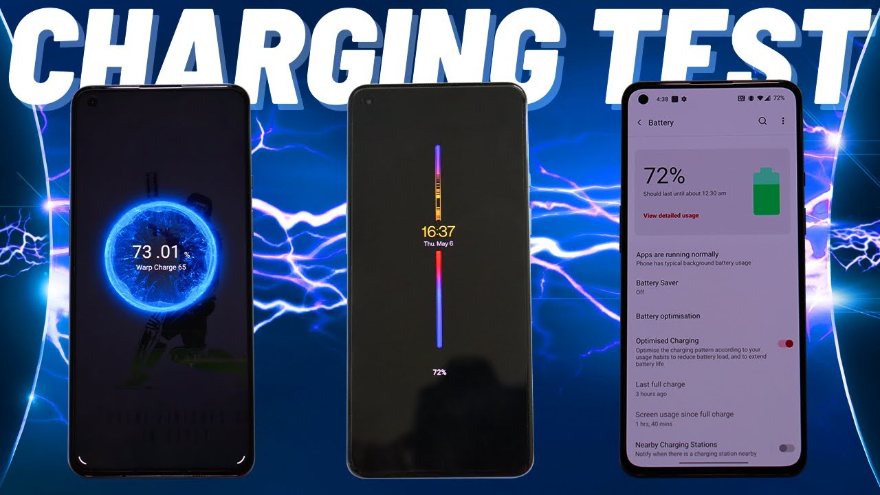 ULTIMATE CHARGING TEST 65W Oneplus 9 in 3 different MODES! Screen Off ...